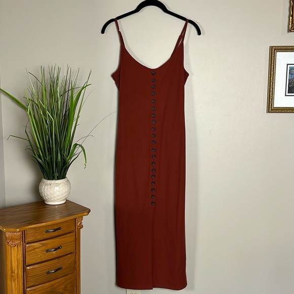 Urban Outfitters | Dresses | Urban Outfitters Brick Red Bodycon Dress ...